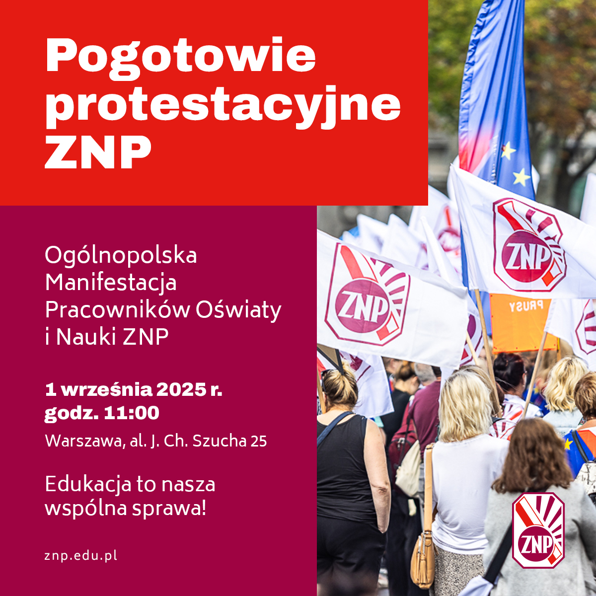 Ogólnopolska Manifestacja Pracowników Oświaty i Nauki ZNP – Związek ...